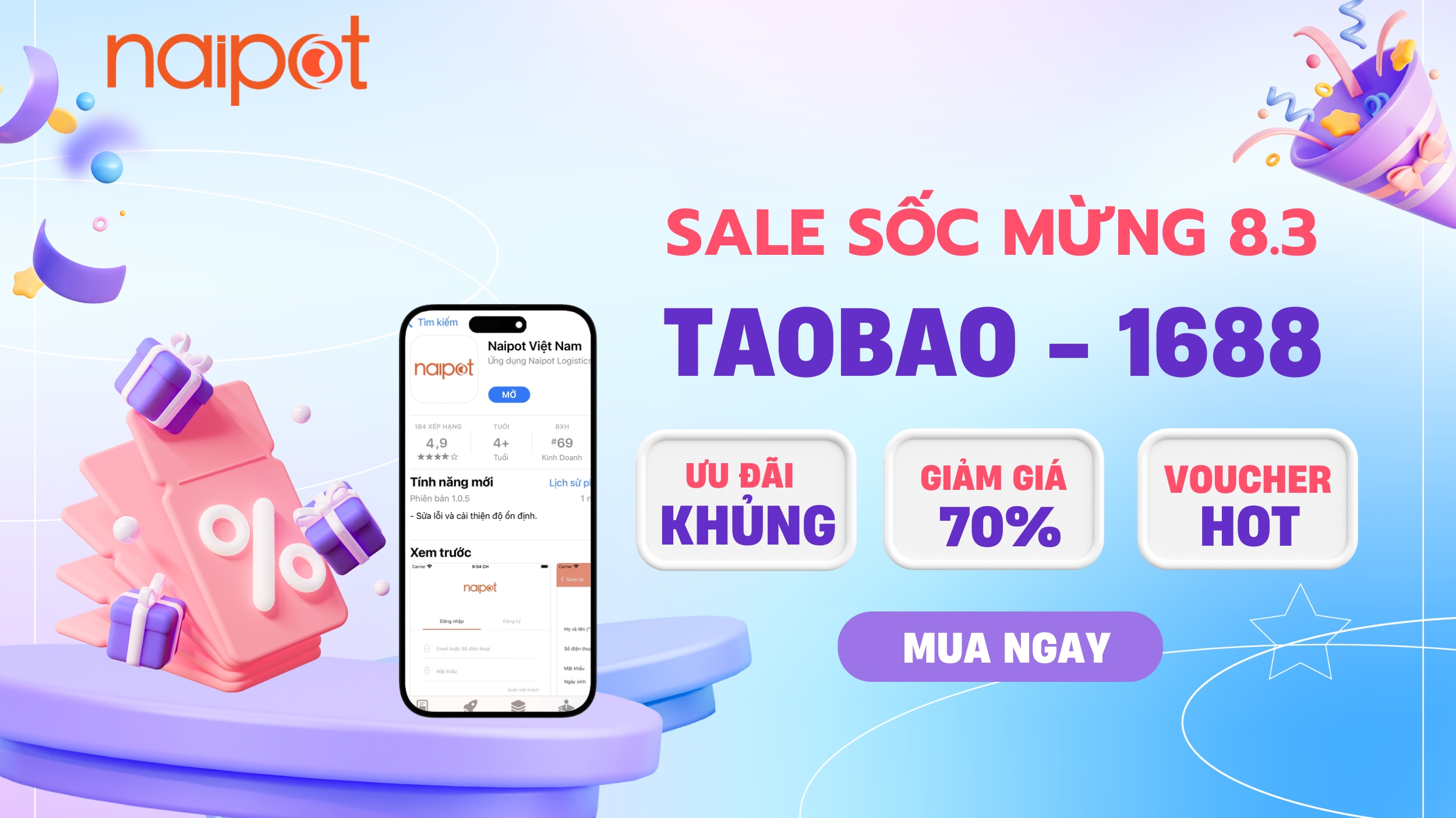 Ngày Của Nàng – Deal Ngập Tràn! Taobao & 1688 Giảm Tới 70%