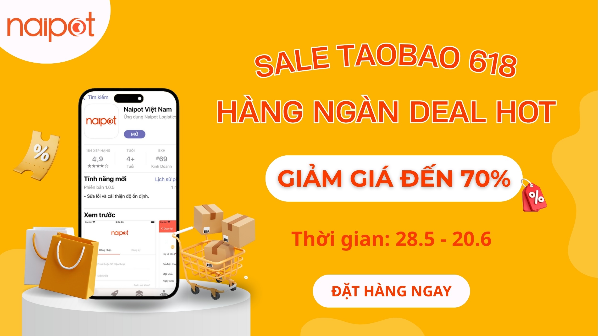 Sale 618 Taobao: Deal hot ngập tràn, giảm sốc tới 70%!